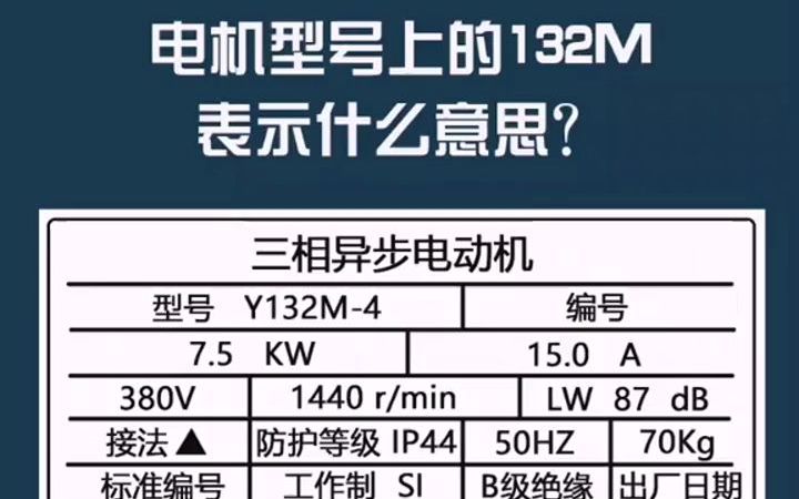 电机型号字母代表的意思 知识点