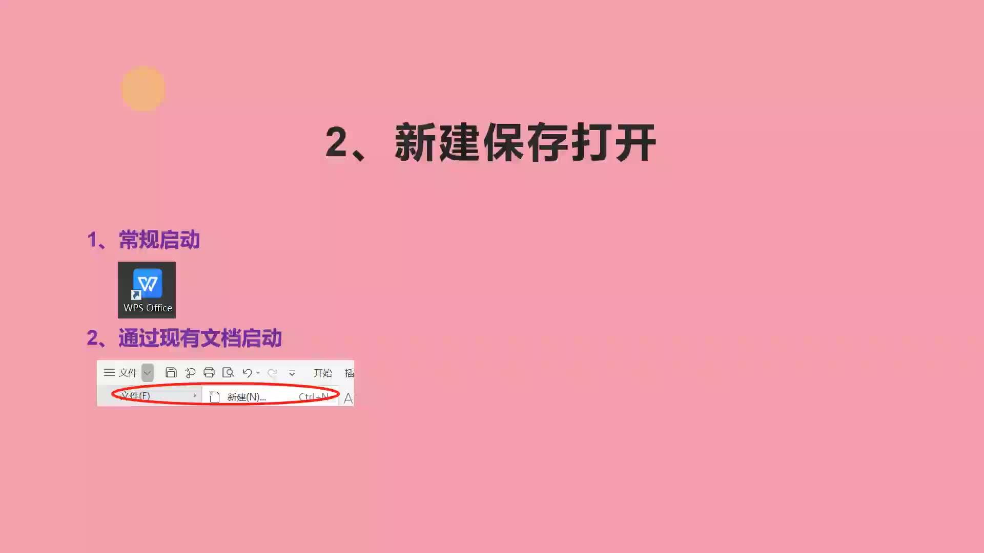 办公软件PPT基础教学:新建保存打开