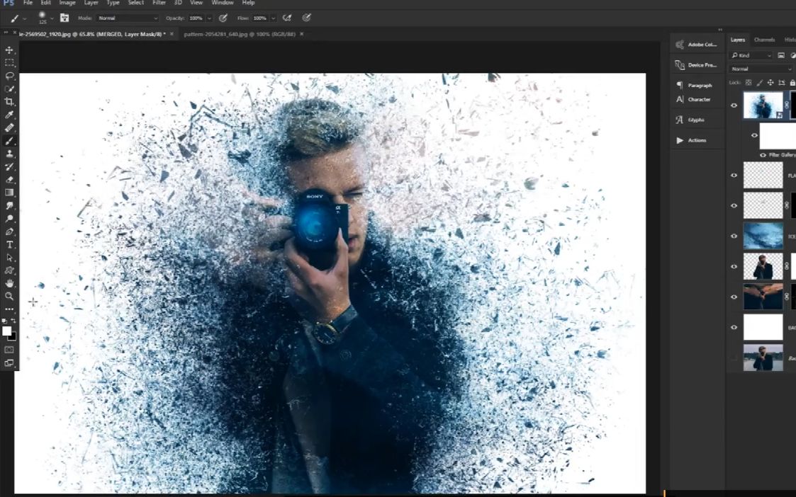 【photoshop教程】用ps制作人物粒子消散效果