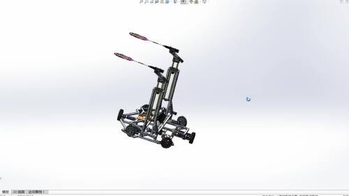 双打羽毛球移动机器人三维设计图纸