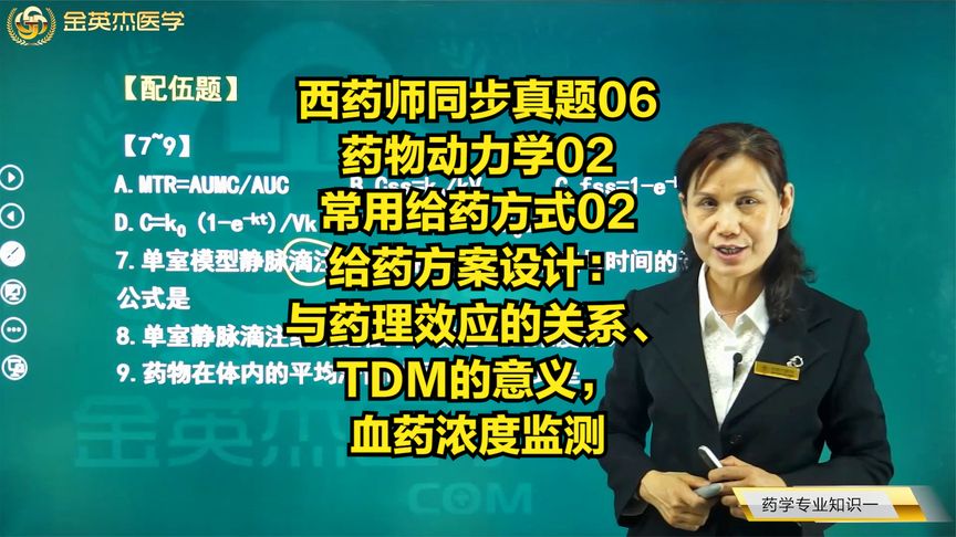 给药方案设计:与药理效应的关系、TDM的意义,血药浓度监测