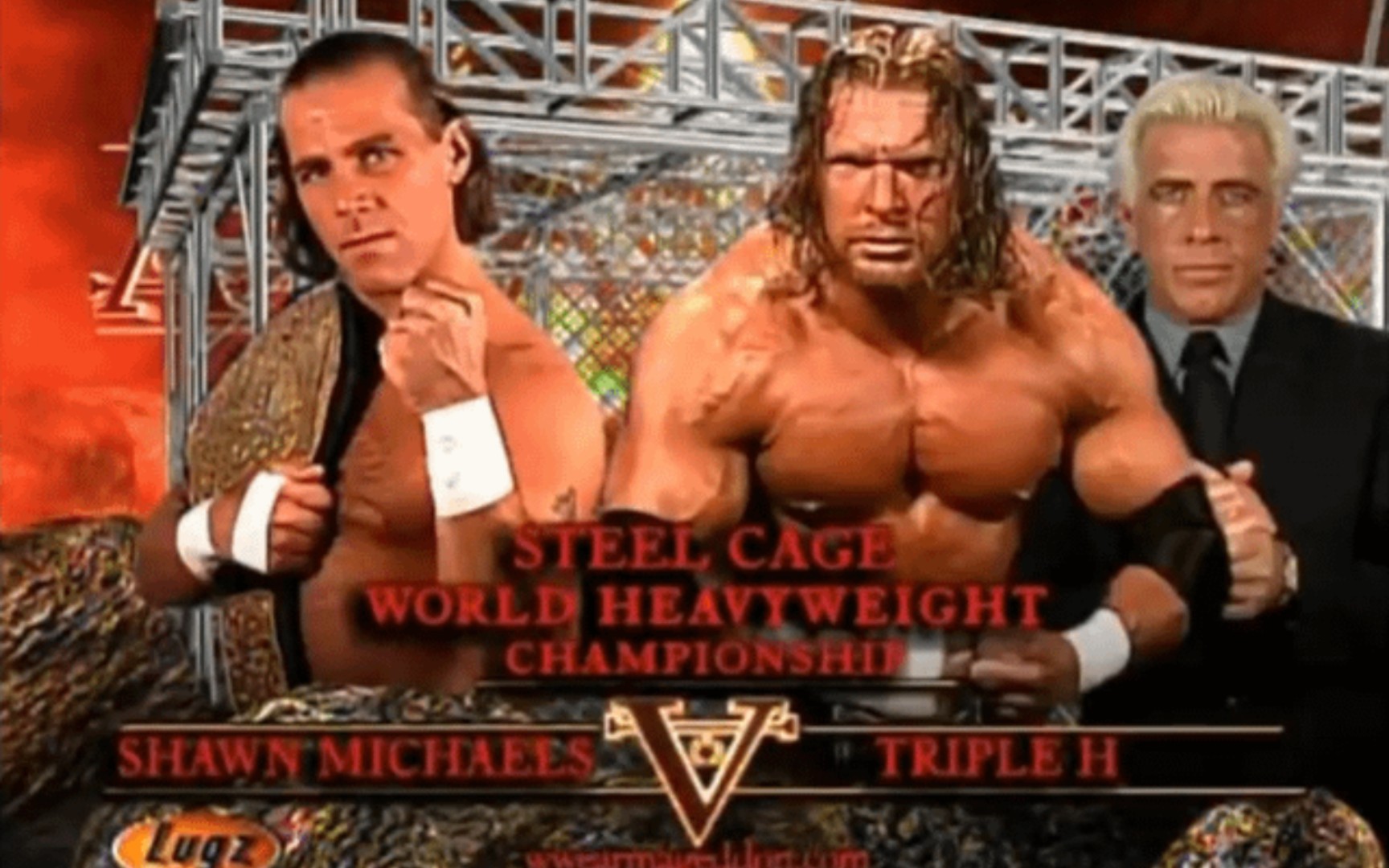WWE世界末日2002: HBK vs HHH - 三局两胜赛,心碎小子大战王中之王!