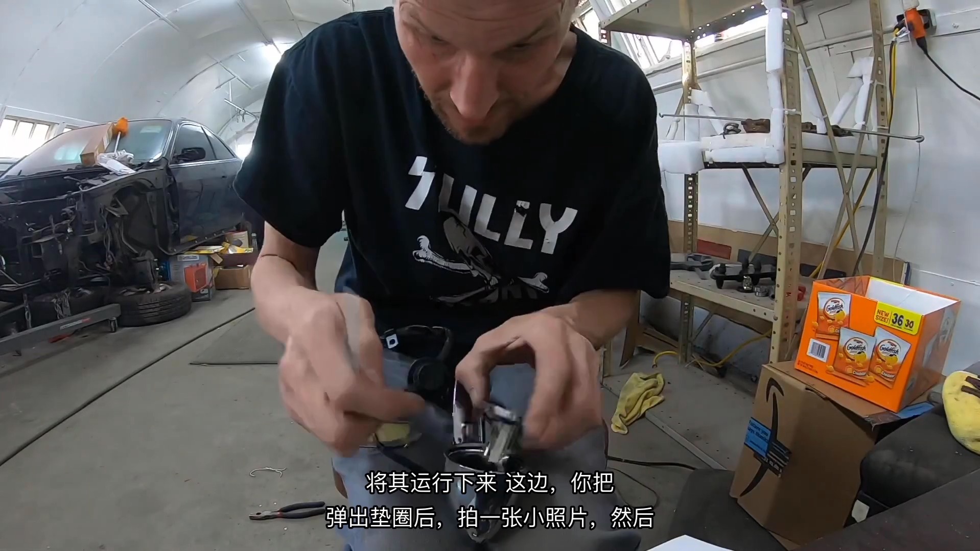 哈雷卤素灯转向灯内芯底座拆解教程