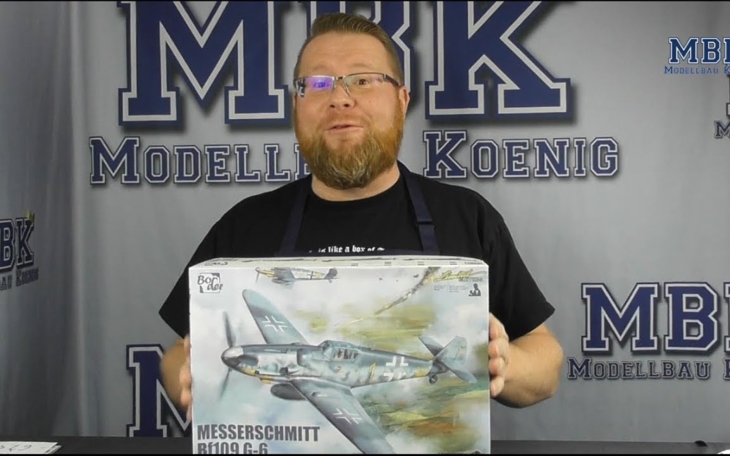 MBK packt auf #455 边境模型 1/35 BF109 G-6 飞机模型