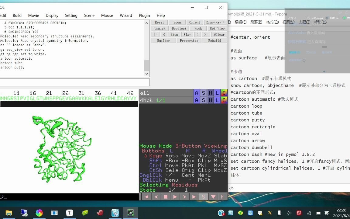 PyMOL初级教程——4.常用功能大放送
