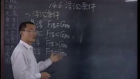 沉浮条件(第六届全国初中物理课堂教学大赛优质课高清视频)