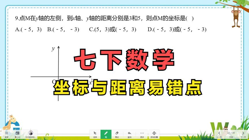 七下数学:坐标系总是弄反横纵坐标,怎么办?