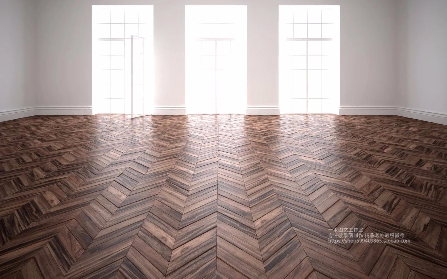 RailClone参数化建模 3Ds MAX插件 人字拼地板