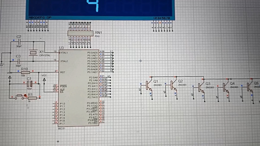 51单片机proteus仿真(AT89C51+C语言)