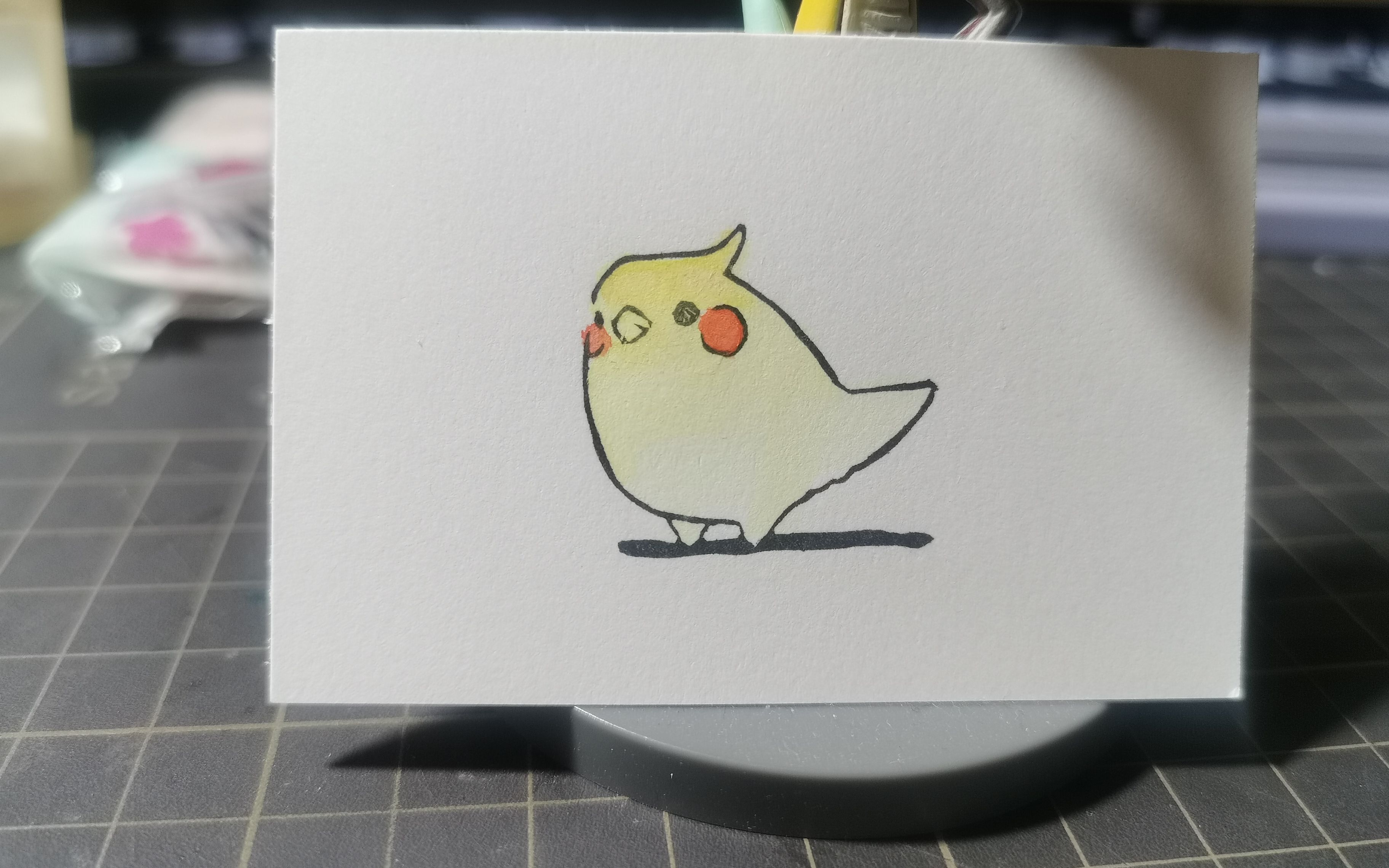 【橡皮章】刻一只红腮鸡