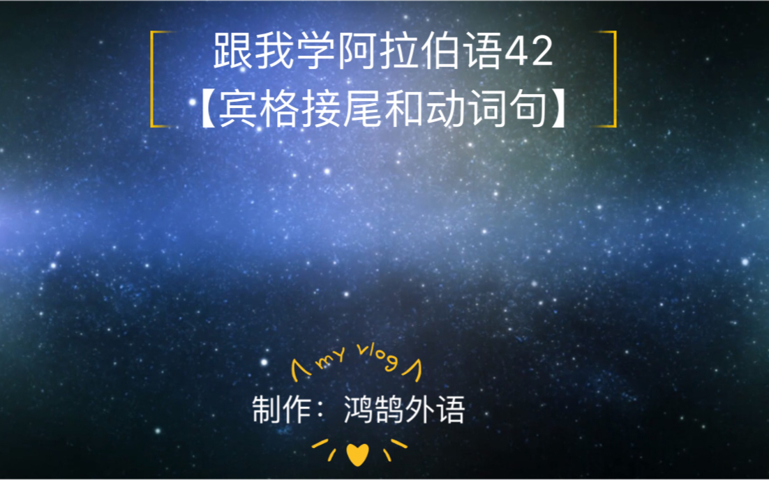 跟我学阿拉伯语42【第九课 宾格接尾人称代词和动词句】