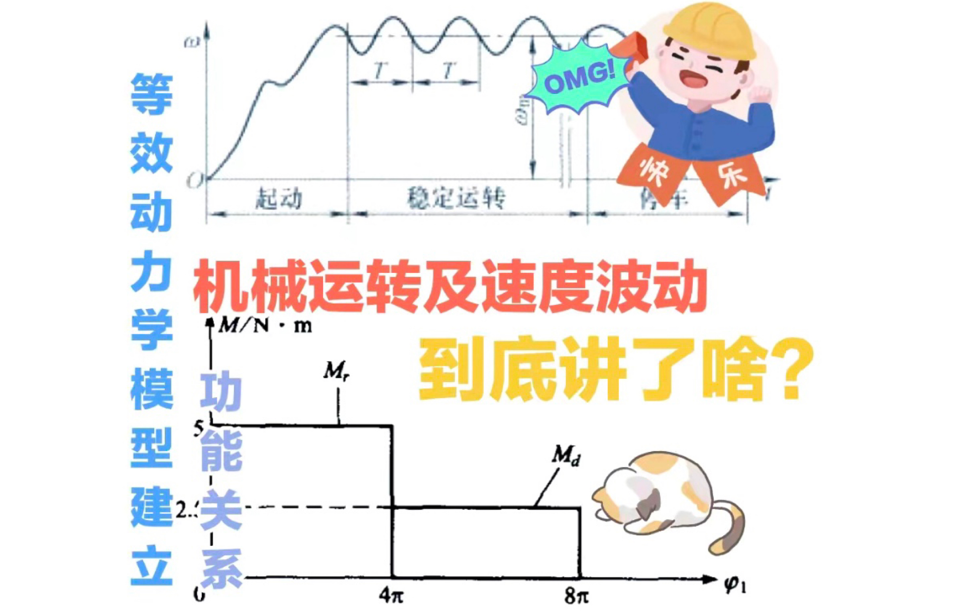 【机械原理】彻底搞清楚机械运转及周期性速度波动