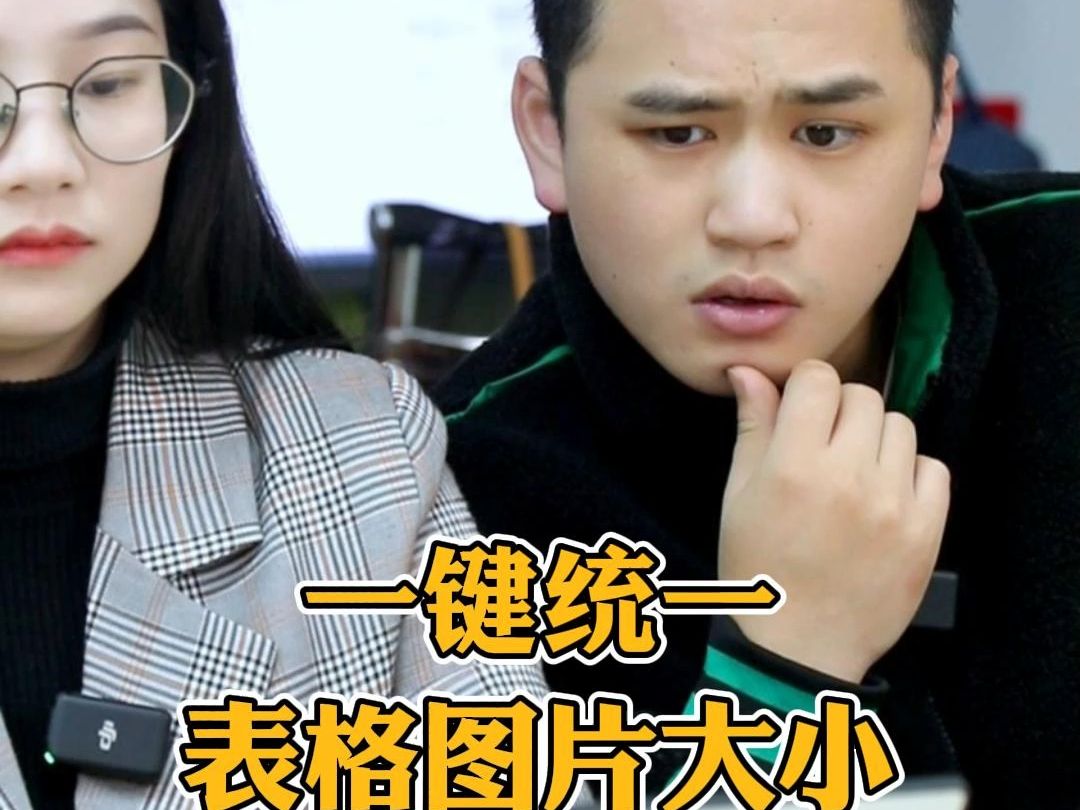 一键统一表格图片大小