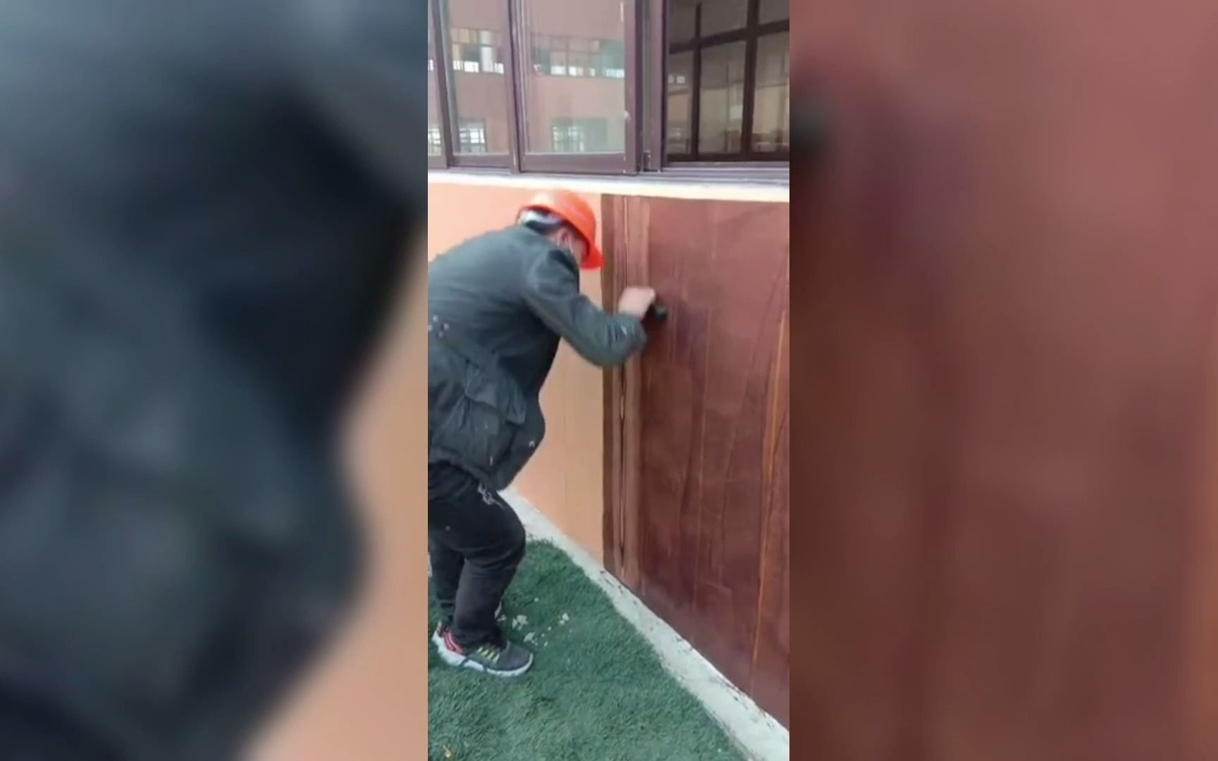 华彩外墙木纹漆仿木纹漆现场施工视频