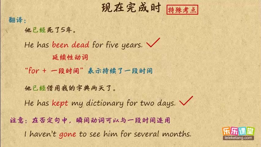 11.现在完成时的特殊考点