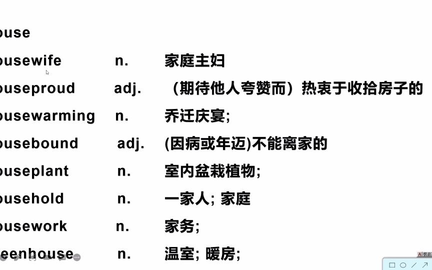 house的合成词英语单词的扩充