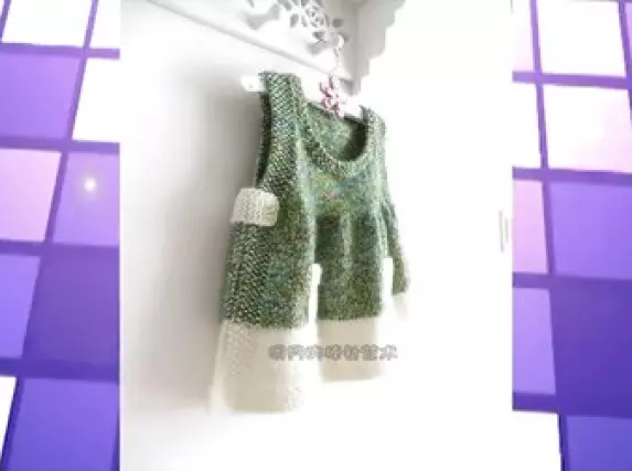 明月的棒针艺术—冰岛之彩 Q梦裙 第一集后片 零基础 编织教学 教程 ...