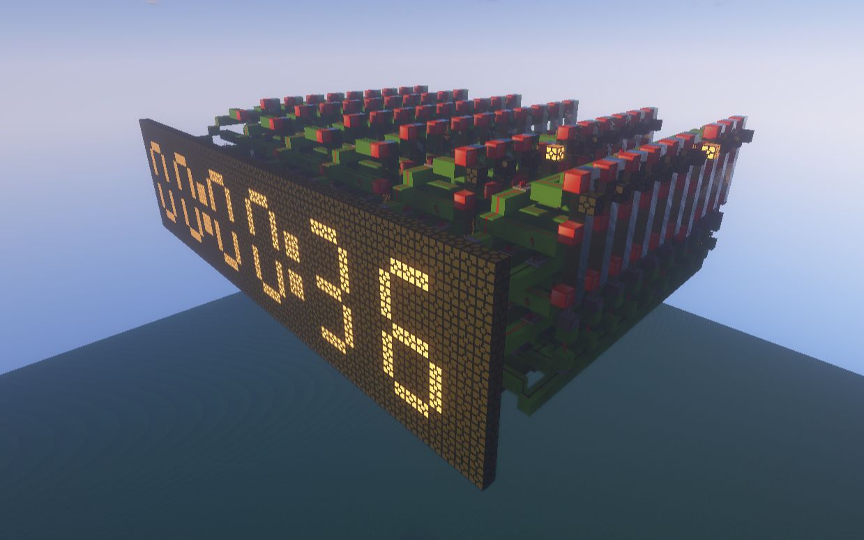 【红石数电】改进版红石时钟