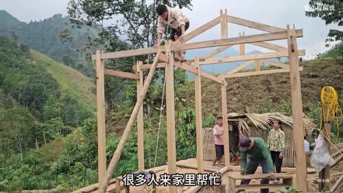 燕子的新房框架施工过程,好生活大房子终于有了