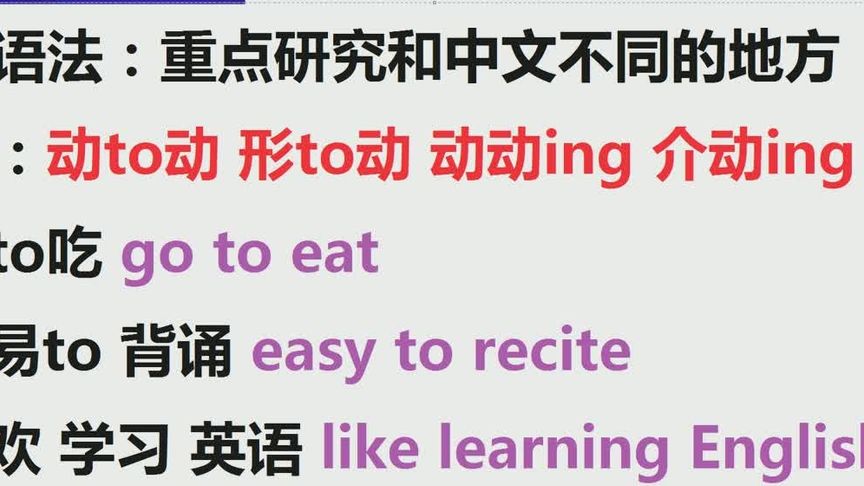 非常实用的英语语法口诀:词和词的排列规则,动to动,形to动