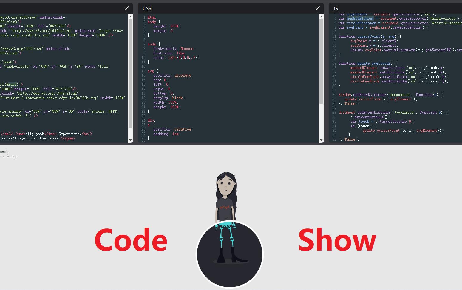 CodeShow在线编辑运行Html/Css/JS展示, 附xray案例分析