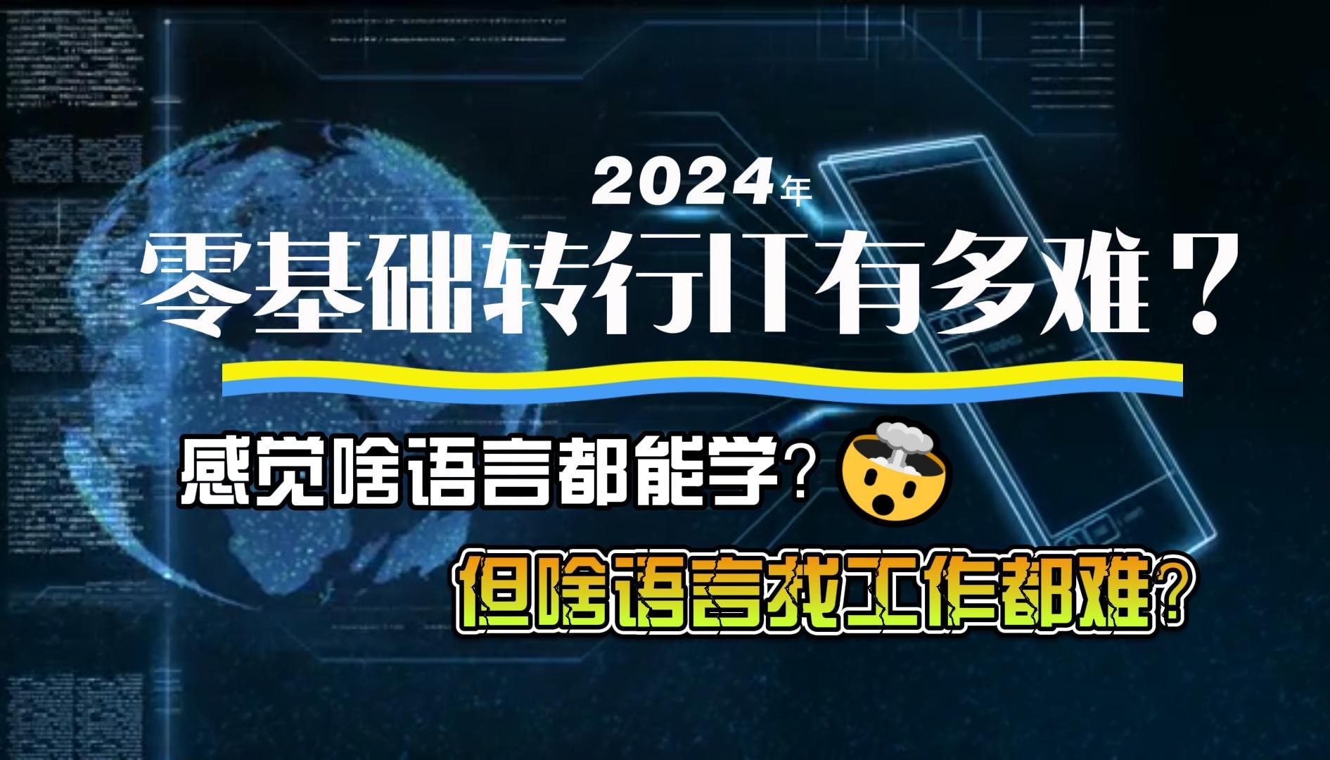 2024年零基础转行IT有多难?