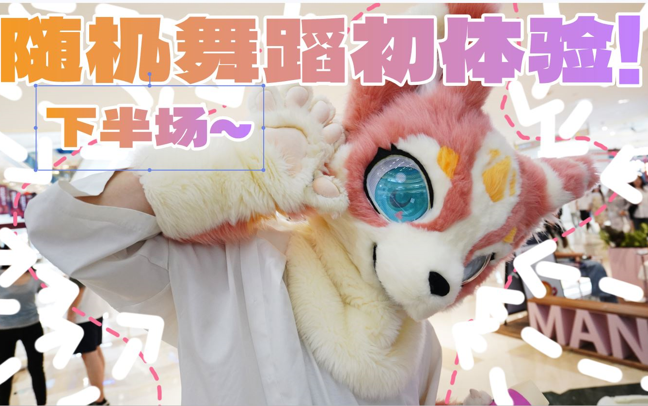 【兽装舞蹈】粉红小狗的随机舞蹈初体验!杭州滨江宝龙六小头随机...