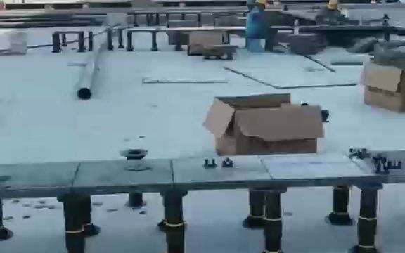 水中立万能支撑器施工现场