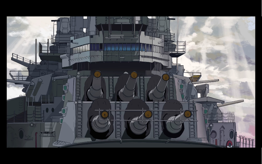【绘画过程】沉浸式复刻eva特典中的密苏里号战列舰
