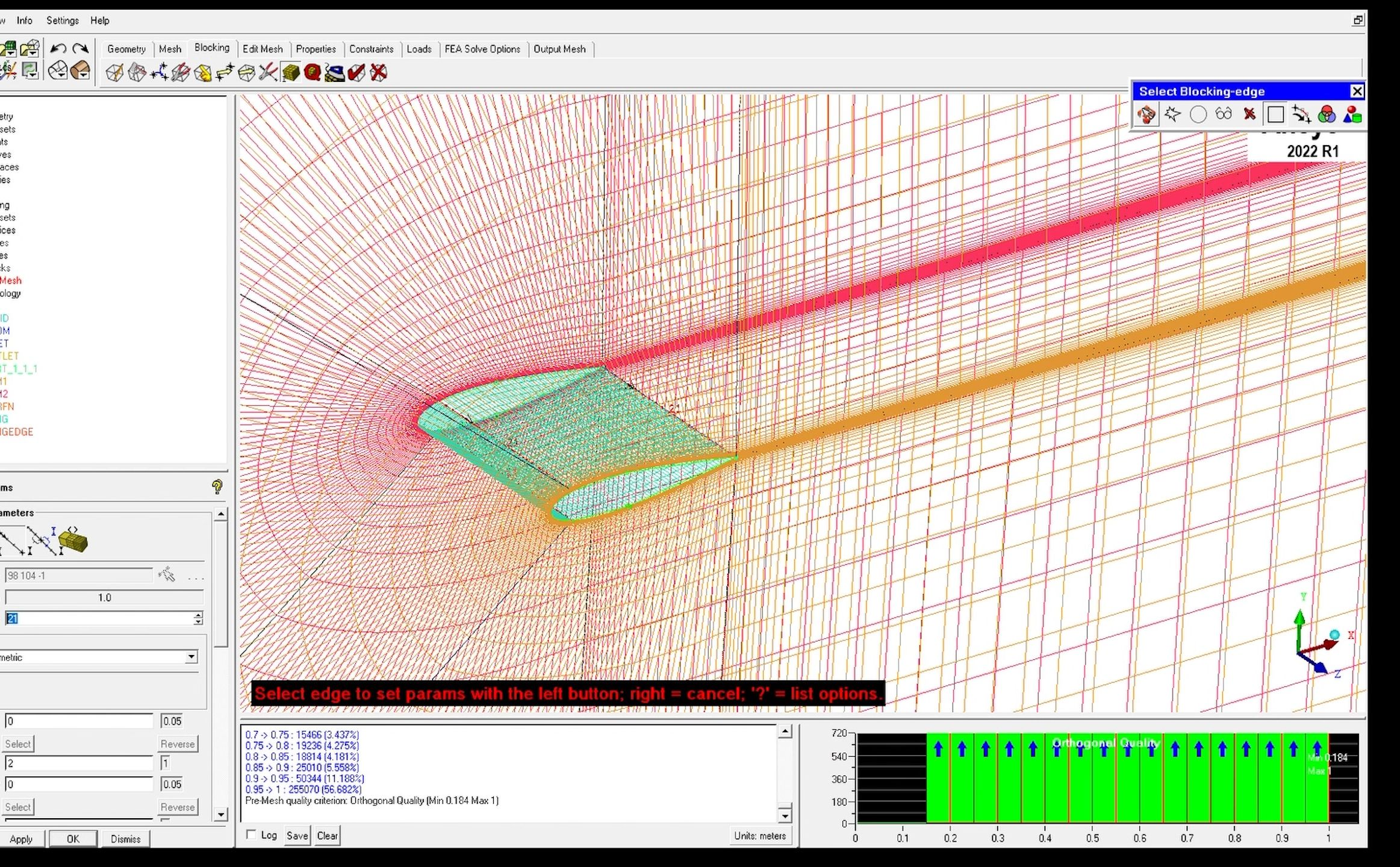 三维NACA0018翼型使用ICEM进行结构网格划分