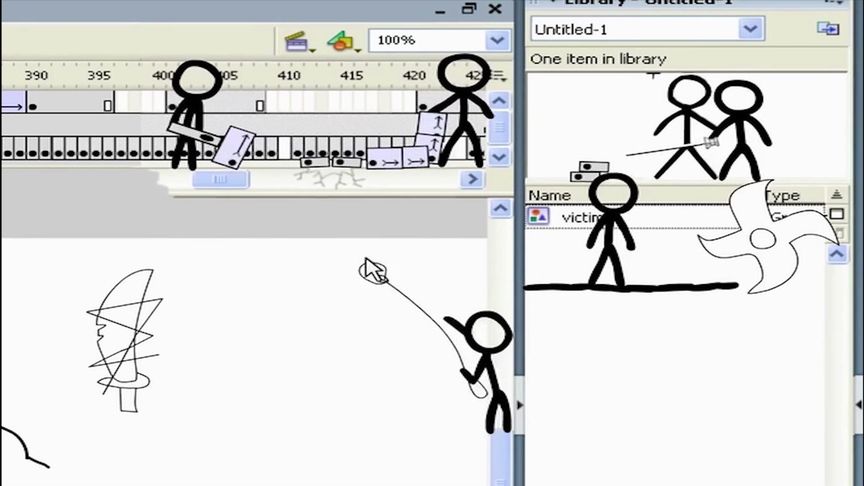 火柴人Flash动画系列、火柴人与动画师的对决、你认为谁最皮?