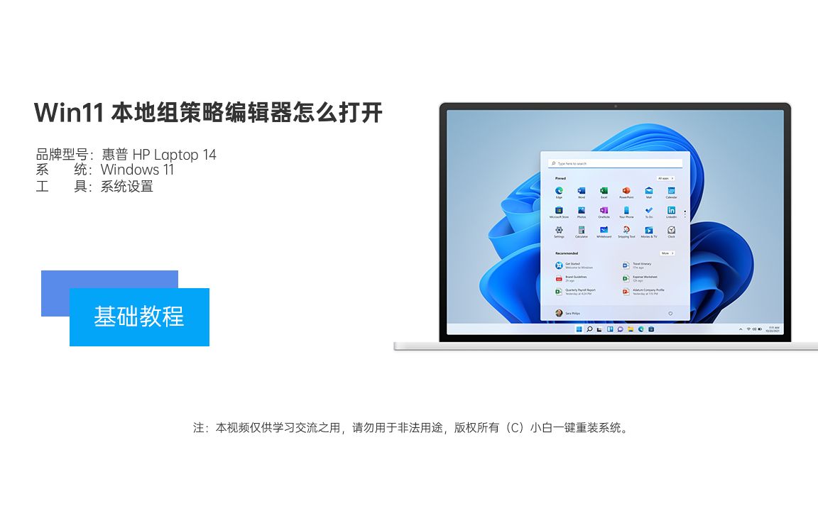 Windows 11 本地组策略编辑器怎么打开视频教程