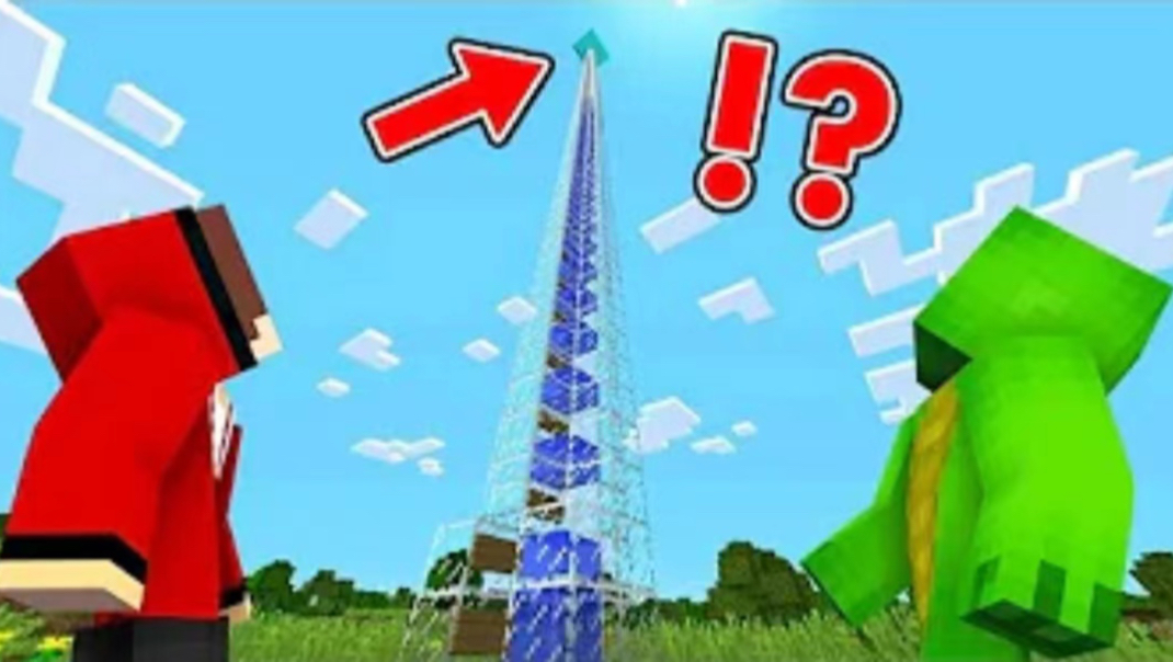 MC我的世界:烦村惊现水天梯!上面究竟隐藏什么秘密?_我的世界