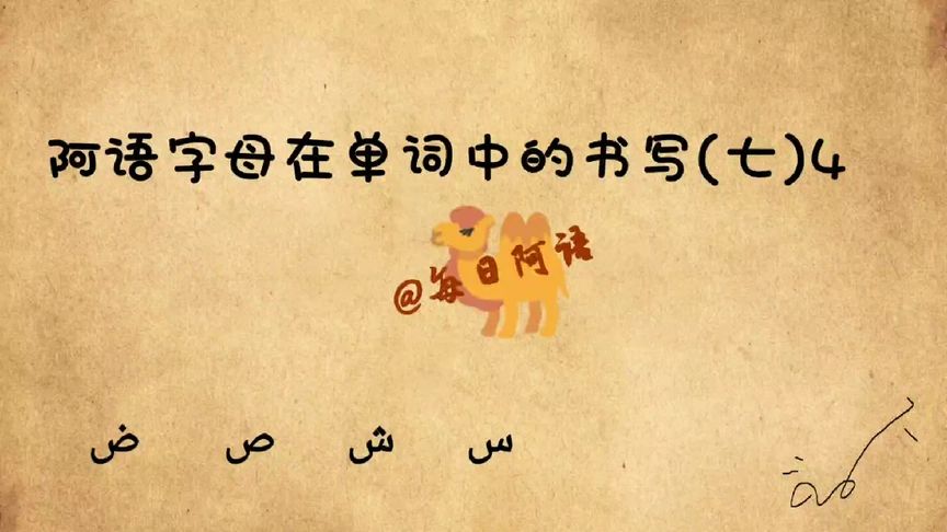 #基础阿拉伯语学习 阿语字母在单词中的书写(七)4