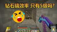 火焰解说 我的世界 1.14纯生存 6846 钻石镐效率只有5级吗
