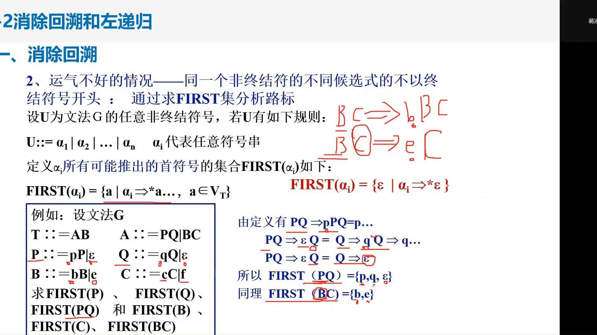 4-2_消除回溯和左递归