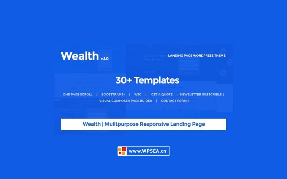 Wealth 多用途登陆页面WordPress主题
