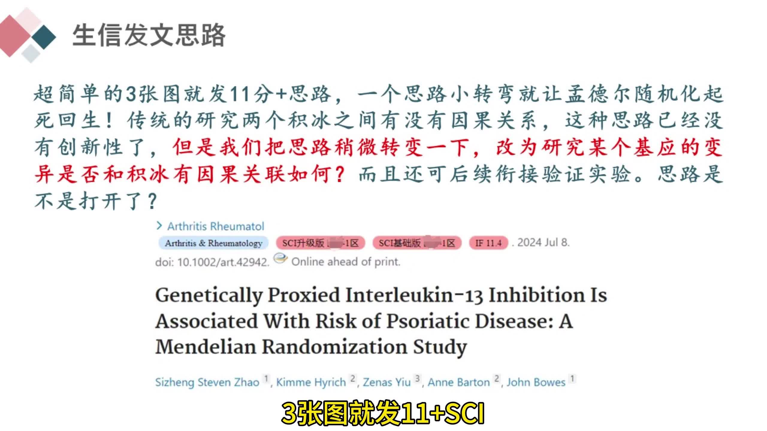 3张图就发11分+思路,一个思路小转弯就让孟德尔随机化起死回生!