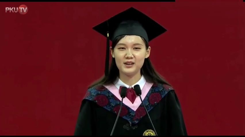 北大美女毕业生演讲,我们要把不可能变为可能,这段演讲振奋人心