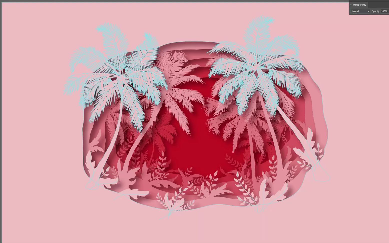 【ai教程】—立体剪纸插画—矢量插画教程