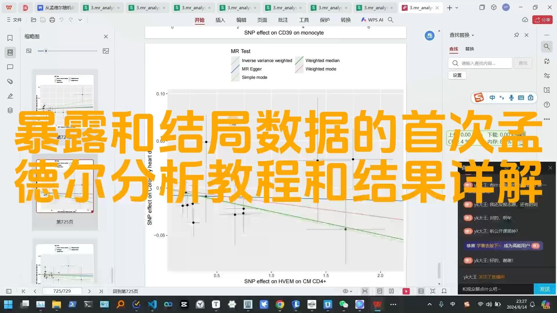 暴露和结局数据的首次孟德尔分析详细教学教程和结果详解