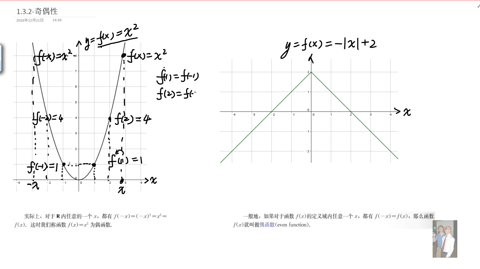 Ch1-3.2-函数奇偶性定义