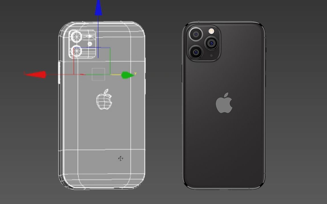 【3dmax建模】iPhone手机3D建模过程,3dmax零基础布线教程