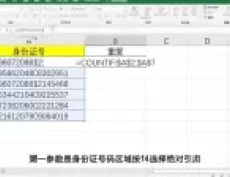 Excel如何查找重复的身份真号码
