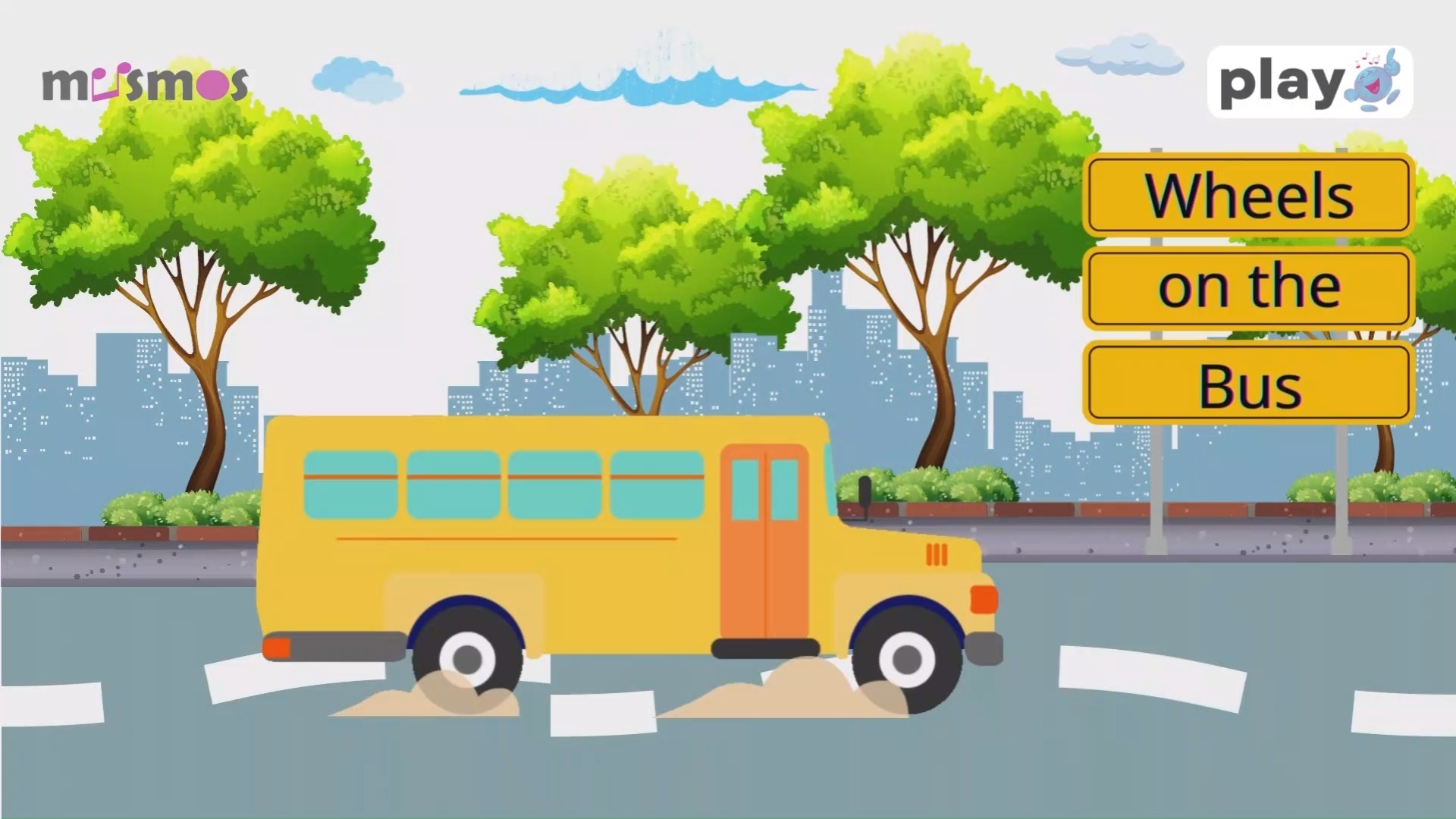 《巴士车轮转呀转》ߚ� | Wheels on the Bus | 慕思幼儿启蒙|1-6岁英语...