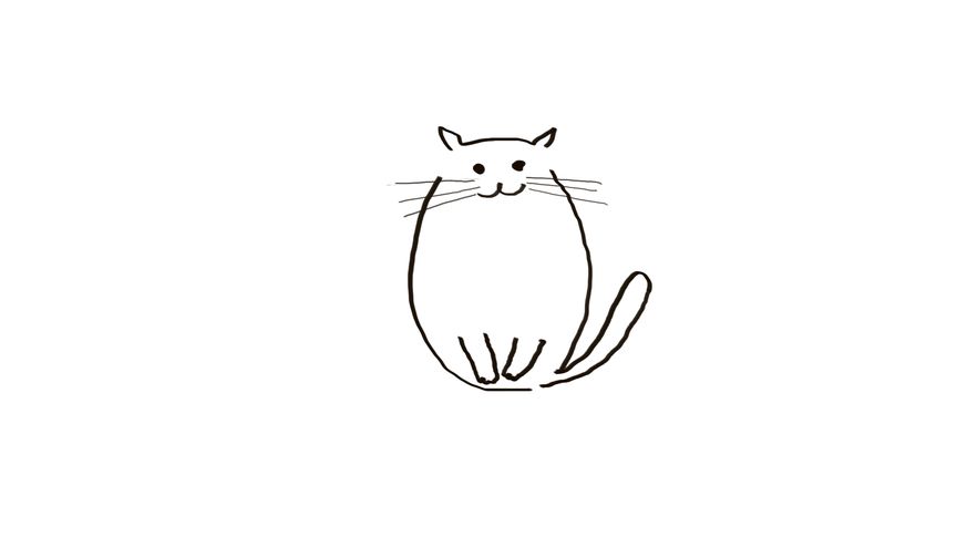 简笔画系列教程74(学画猫咪)
