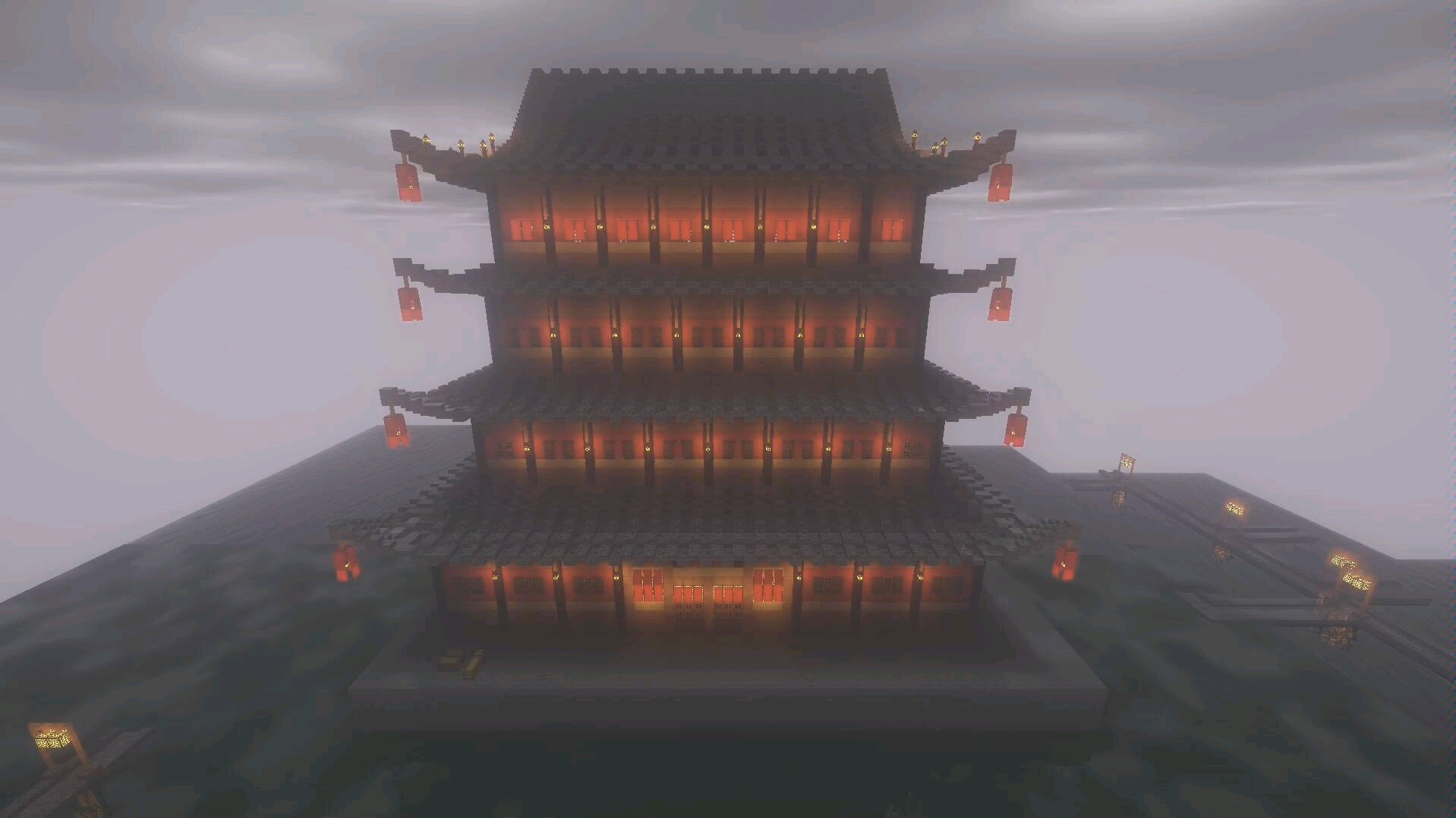 《我的世界》厕所总部服务器,古风建筑