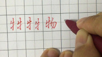 硬笔行书牛字旁的详细讲解与演示