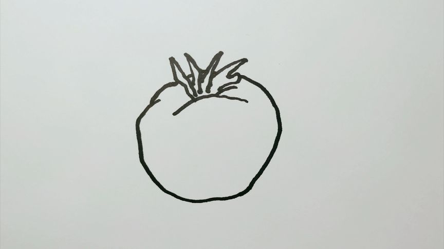简笔画:(西红柿) 健康蔬菜!