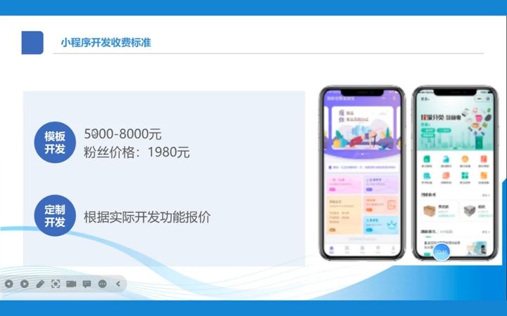 第8集 小程序制作收费价格表,设计一个小程序费用明细,粉丝价格1980...